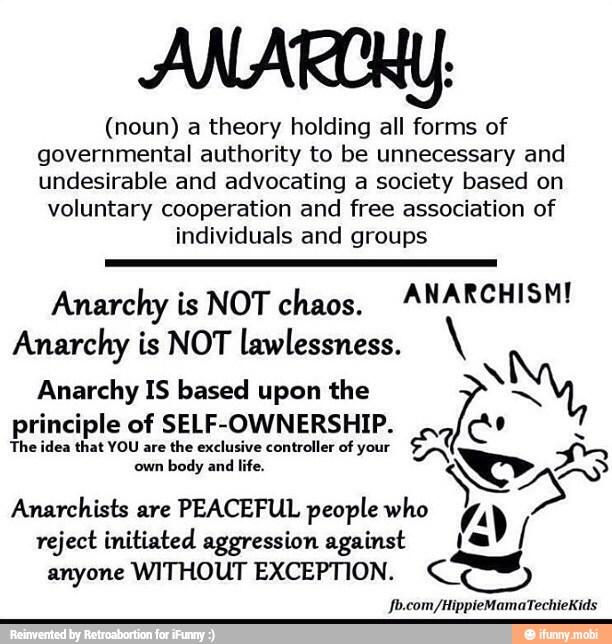 ANARCHY (noun) a theory holding all forms of governmental authority to ...