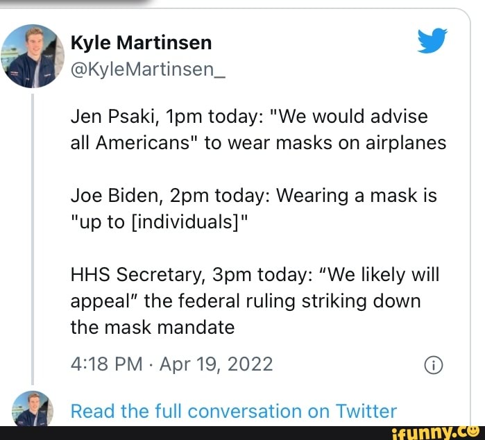 Kyle Martinsen @KyleMartinsen_ Jen Psaki, today: "We would advise all ...