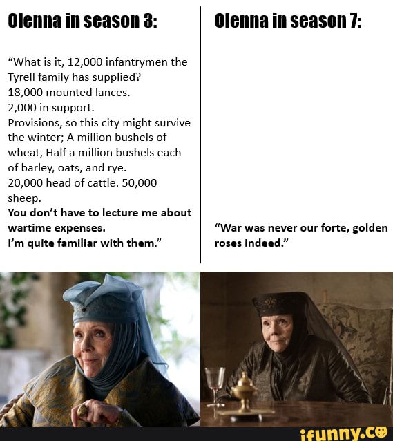 Olenna memes. Best Collection of funny Olenna pictures on iFunny