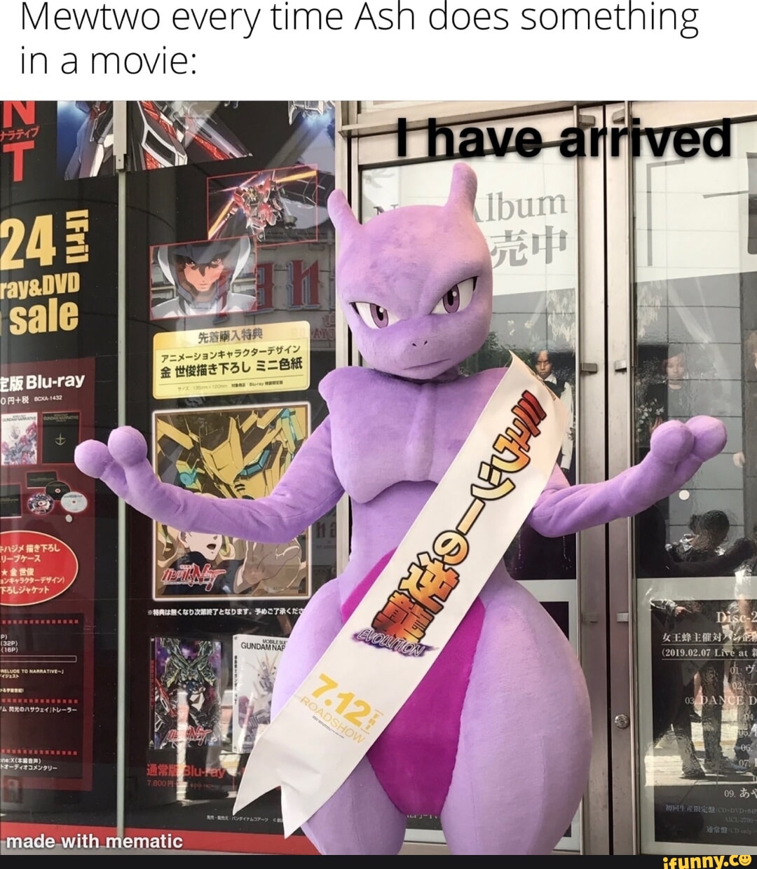 Mewtwo every time Ash does something in a movie: dewithmematic - iFunny