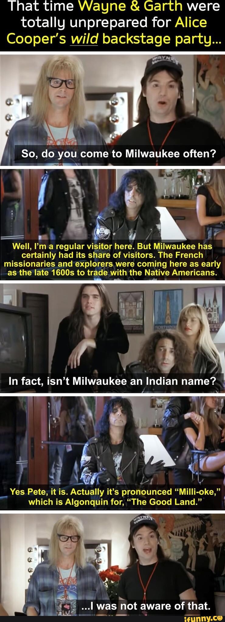 That time Wayne & Garth were totally unprepared for Alice Cooper's wild ...