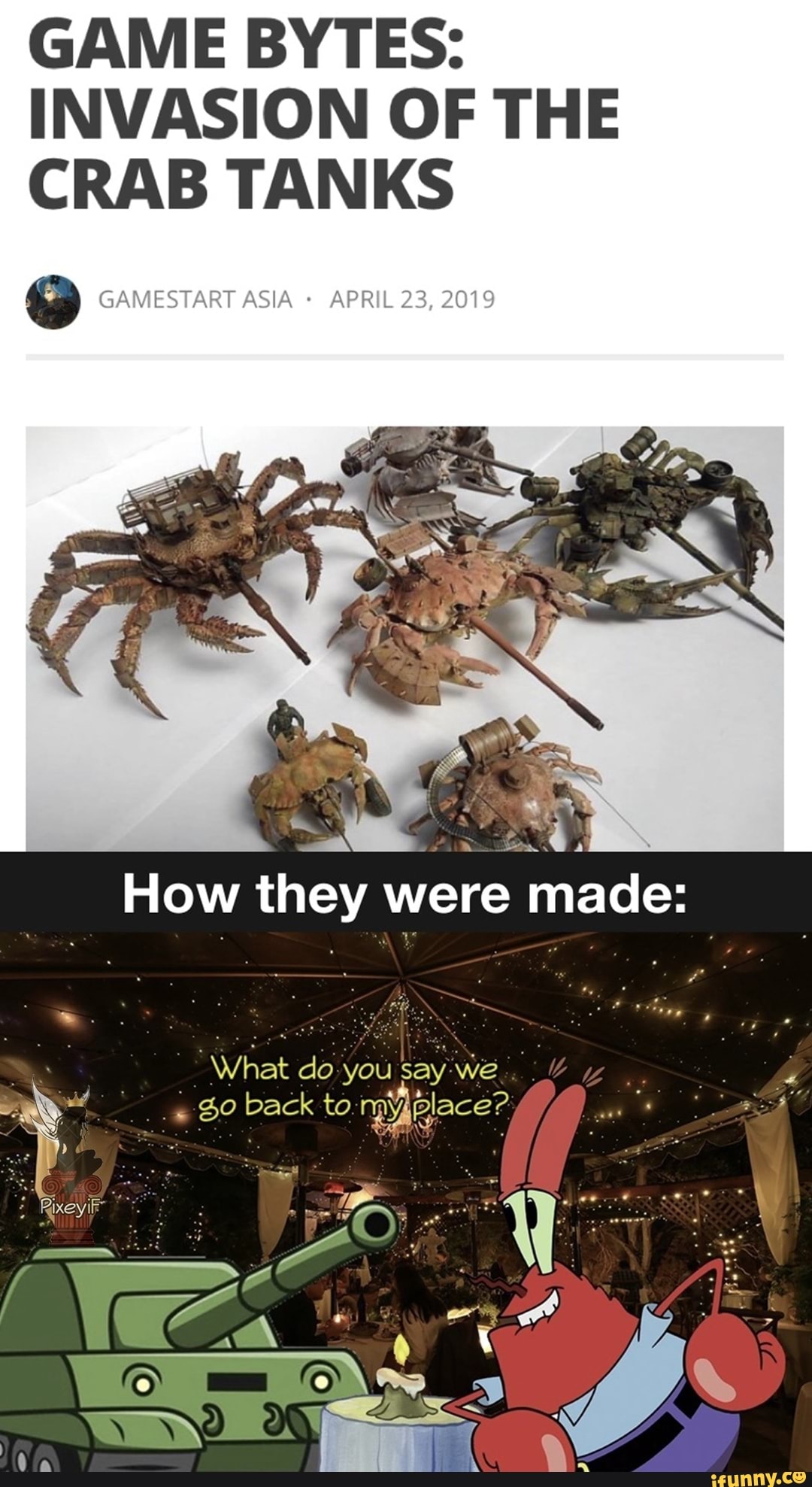 GAME BYTES: INVASION OF THE CRAB TANKS GAMESTART ASIA APRIL 23, 2019 ...
