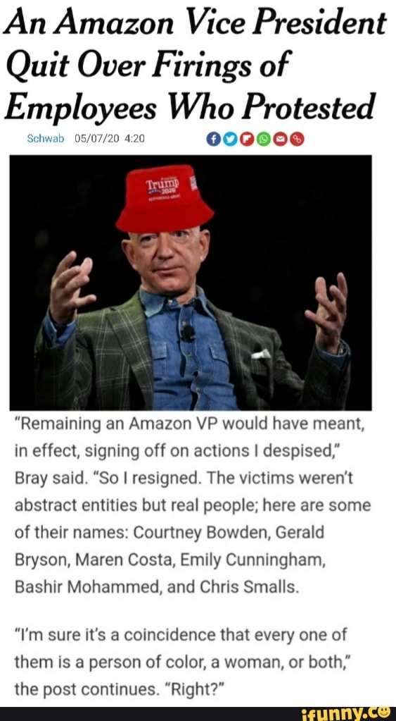 An Amazon Vice President Quit Over Firings of Employees Who Protested ...