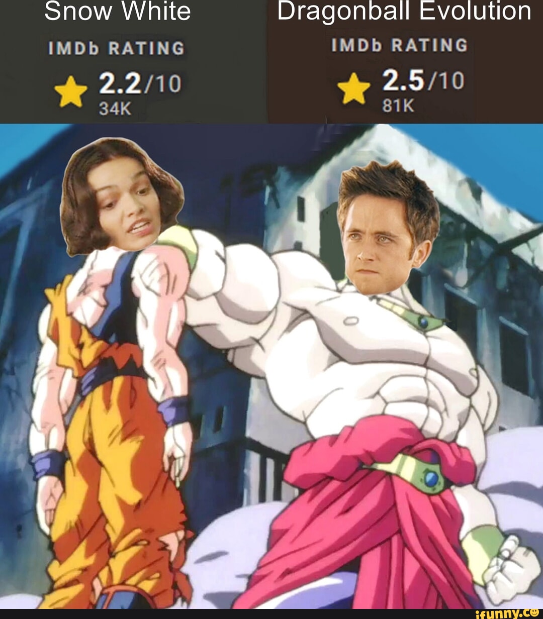Snow White Uragonball Evolution IMDb RATING IMDb RATING - iFunny