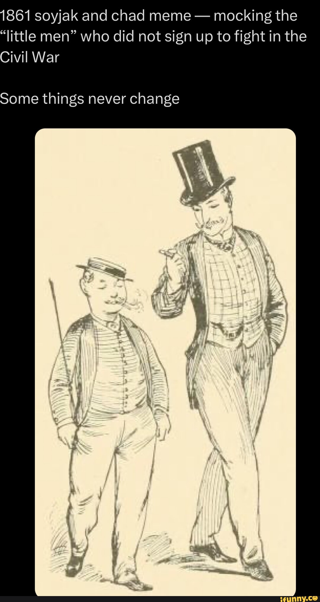 1861 soyjak and chad meme - mocking the "little men" who did not sign ...