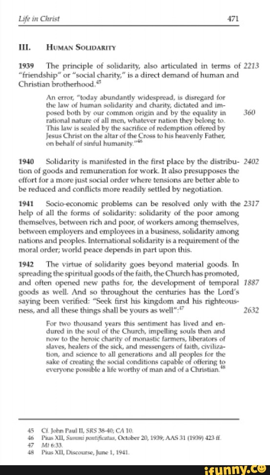 Life in Christ HuMAN Soupariry an 1939 The principle of solidarity ...