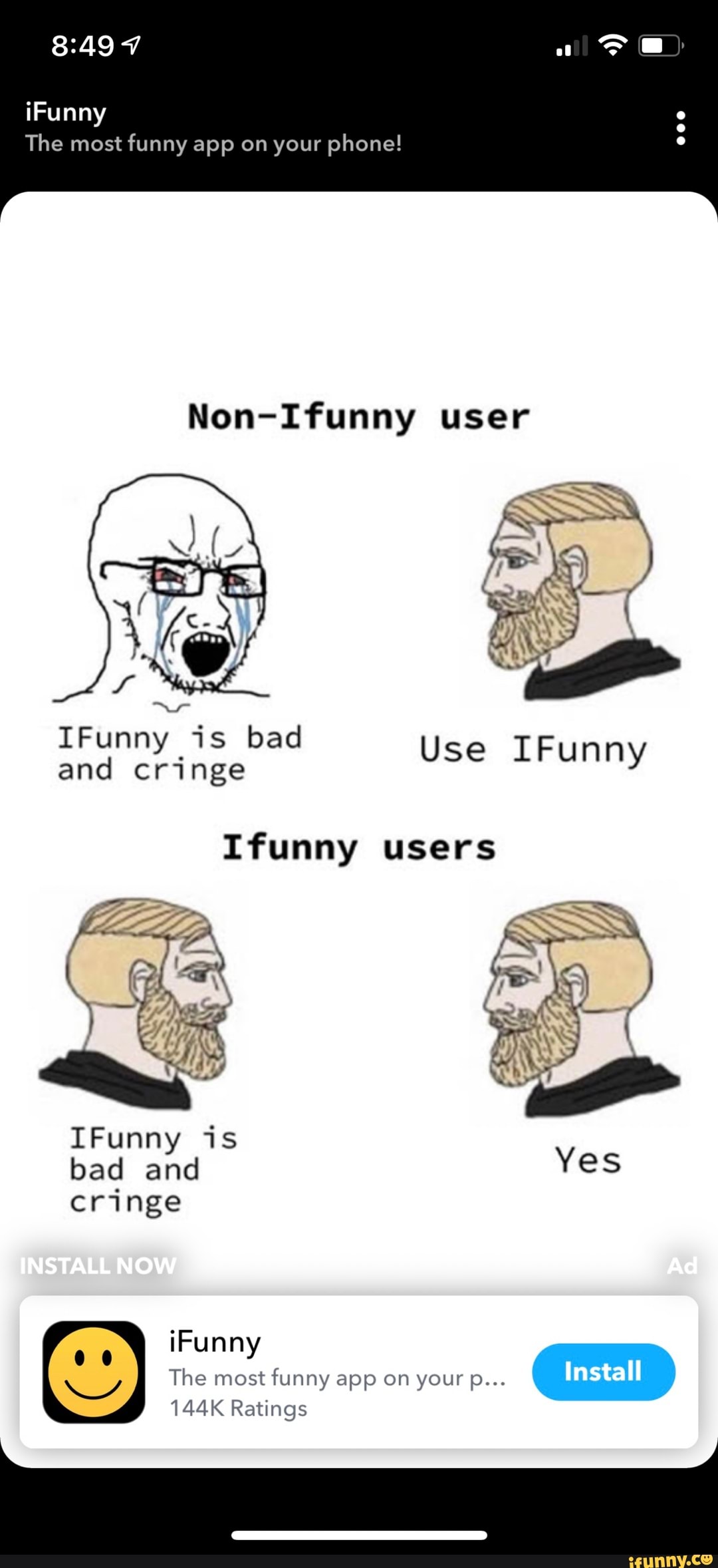 IFunny The most funny app on your phone! Non-Ifunny user IFunny and is ...