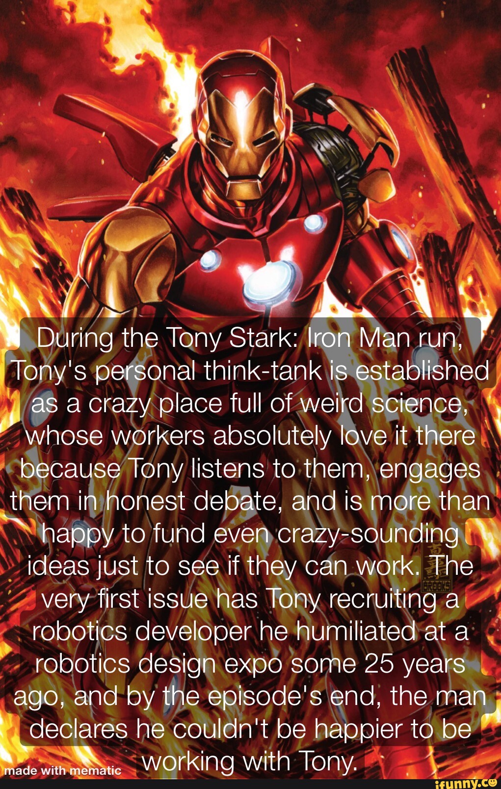 During the Tony Stark: Iron Man run, Tony's personal think-tank is ...