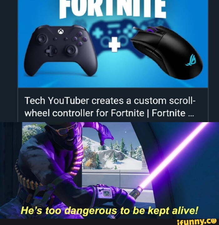 Tech YouTuber creates a custom scroll- wheel controller for Fortnite I ...