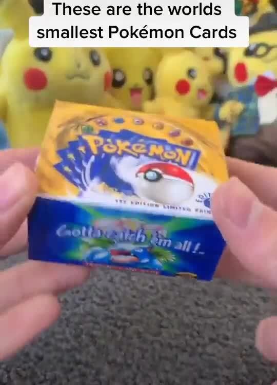 These are the worlds smallest Pokémon Cards - iFunny :)