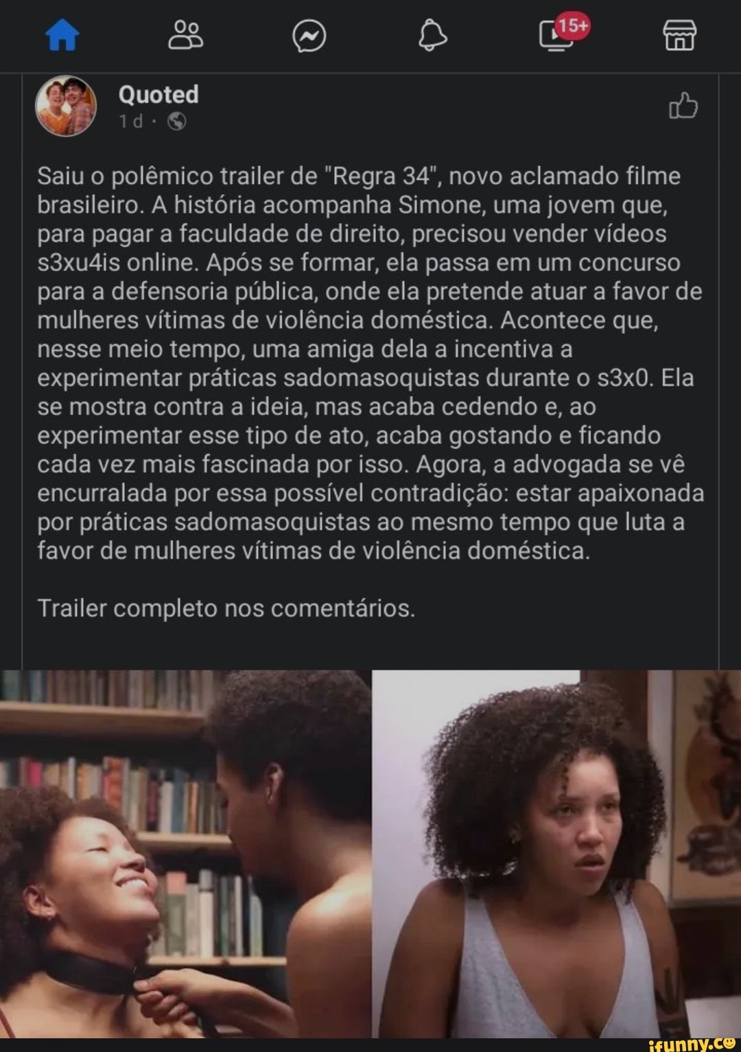 Quoted SS Saiu o polêmico trailer de "Regra 34", novo aclamado filme brasileiro. A história ...