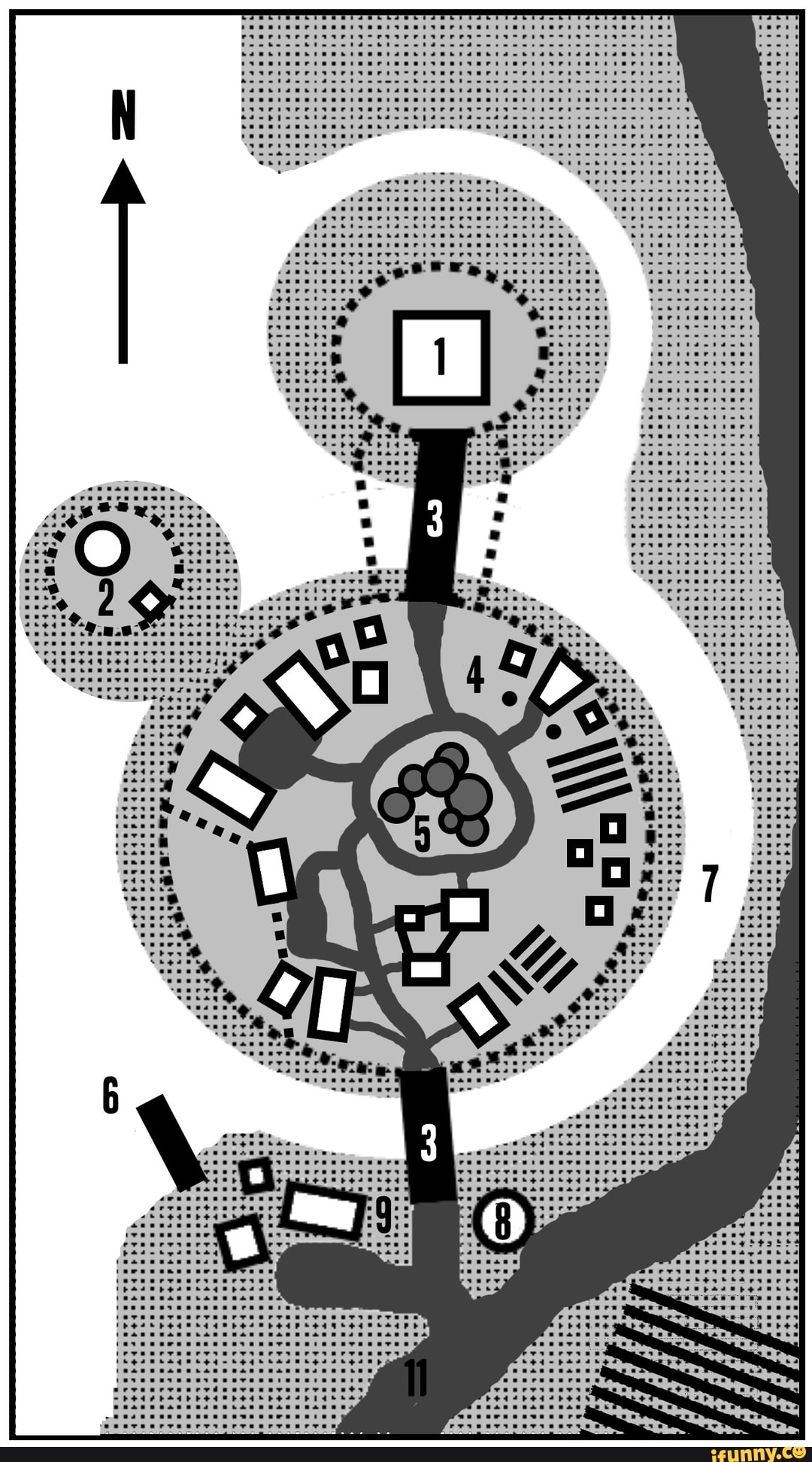 Here is my first map for Burle. I am envisioning it as a Keoish motte ...