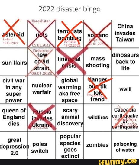 Disaster_bingo memes. Best Collection of funny Disaster_bingo pictures ...