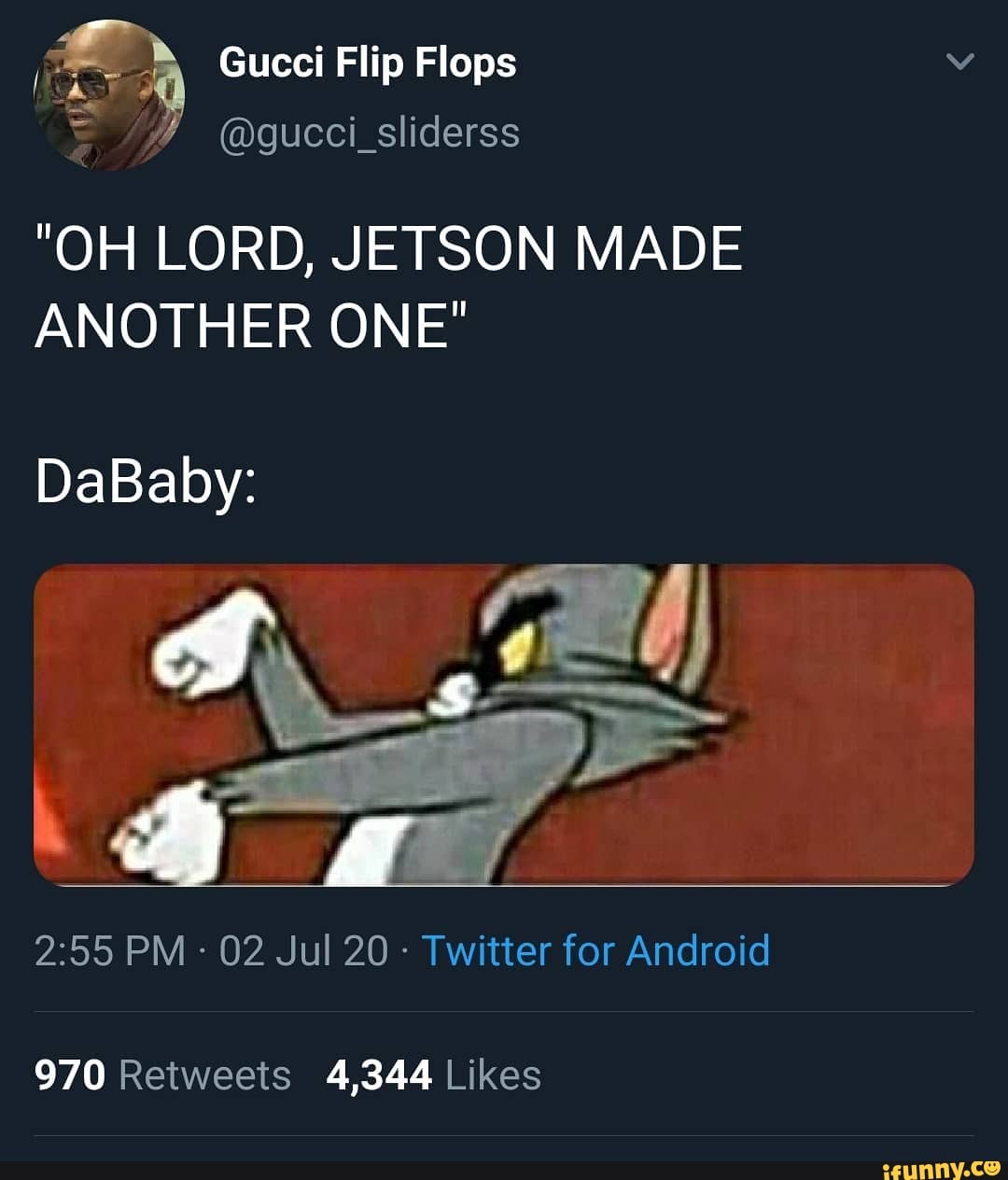 Gucci Flip Flops "OH LORD, JETSON MADE ANOTHER ONE" DaBaby: PM - 02 Jul ...