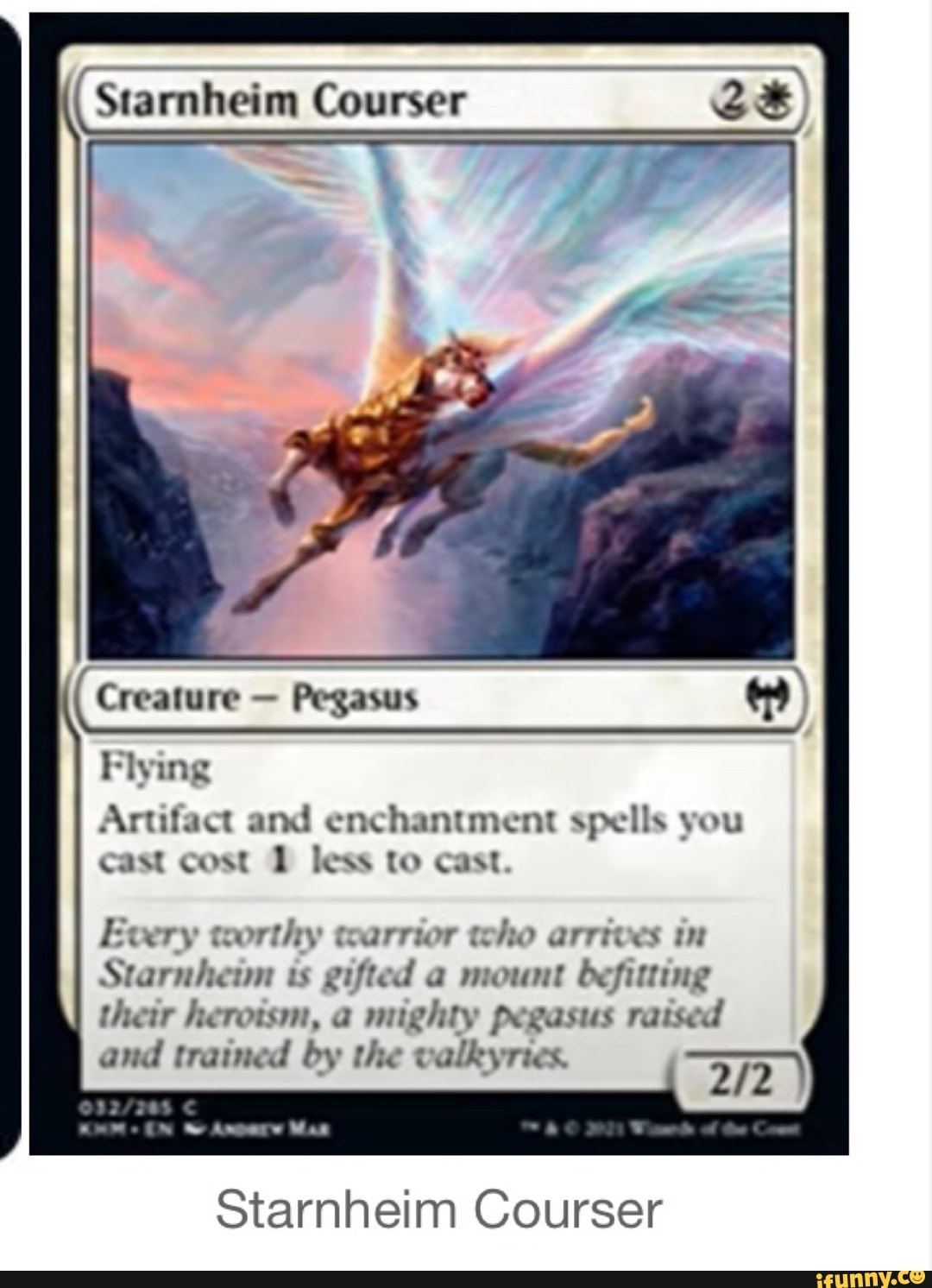 Starnheim Courser Creature - Pegasus Flying Artifact and enchantment ...