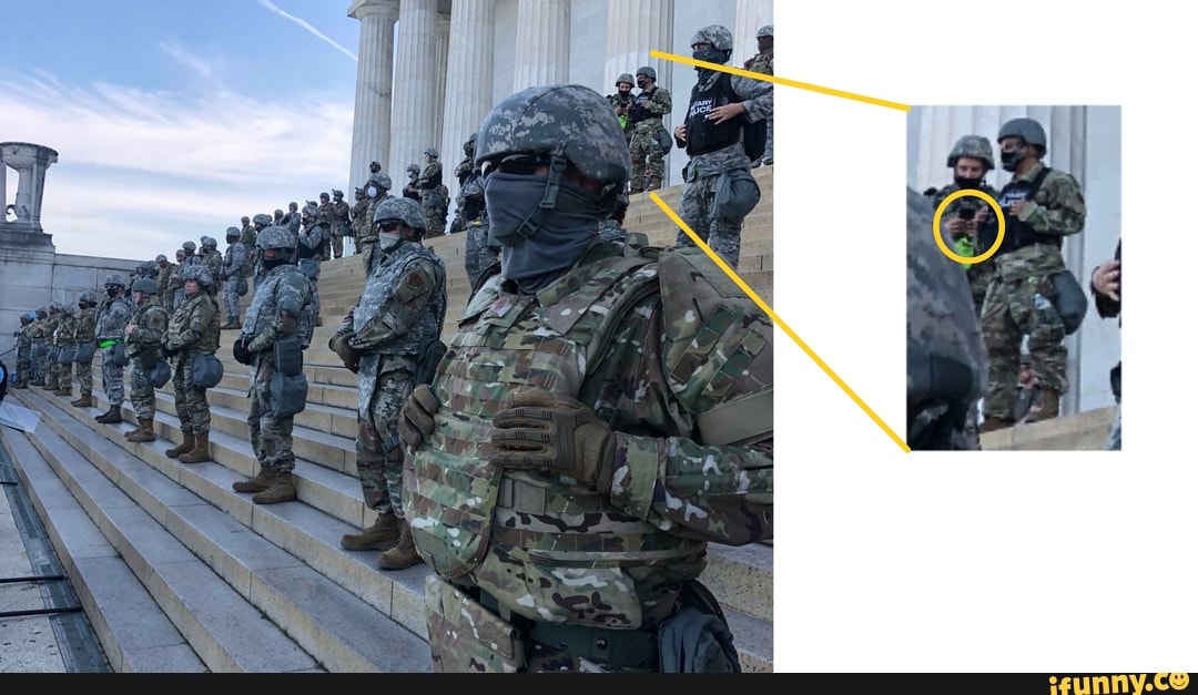 MP guarding the Lincoln memorial during the 2020 police brutality ...
