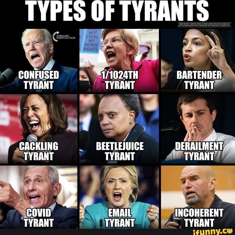 TYPES OF TYRANTS CONFUSED BARTENDER TYRANT TYRANT TYRANT CACKLING ...