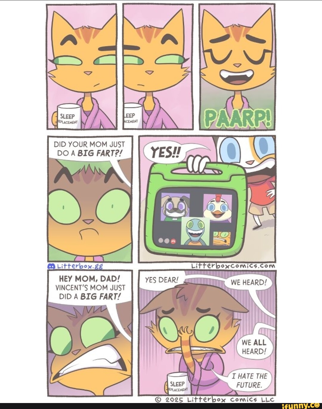 DID YOUR MOM JUST DO A BIG FART?/ ox. HEY MOM, DAD! VINCENT'S MOM JUST ...