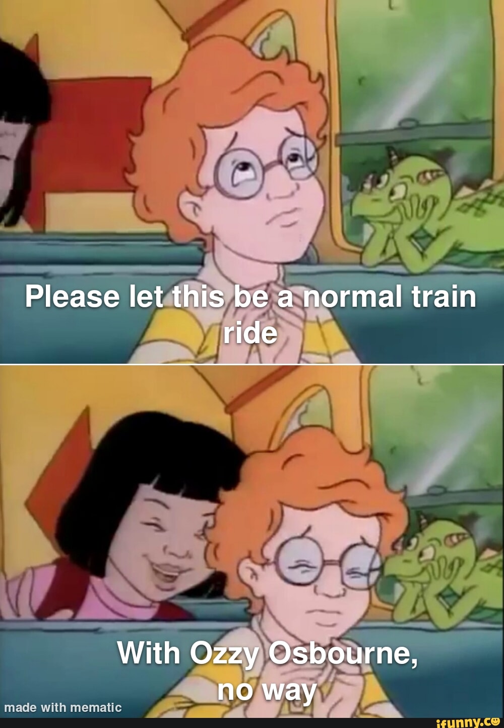 Ex Please let this be a normal train ride With Ozzy Osbourne, no way ...