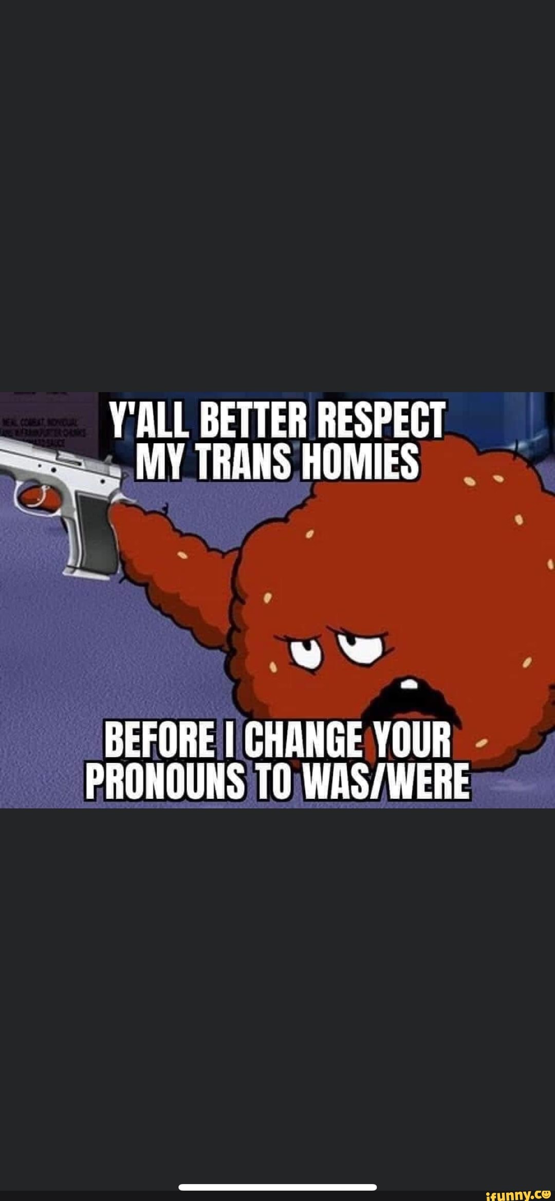 Y'ALL BETTER RESPECT MY TRANS HOMIES BEFORE CHANGE YOUR - PRONOUNS TO ...