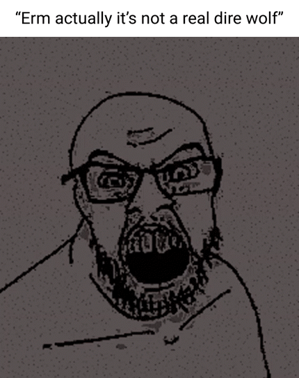 "Erm actually it's not a real dire wolf" - iFunny