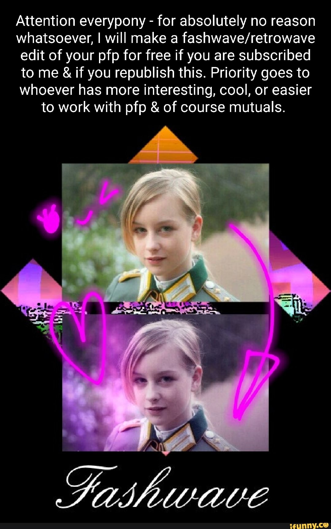 Attention everypony - for absolutely no reason whatsoever, I will make ...