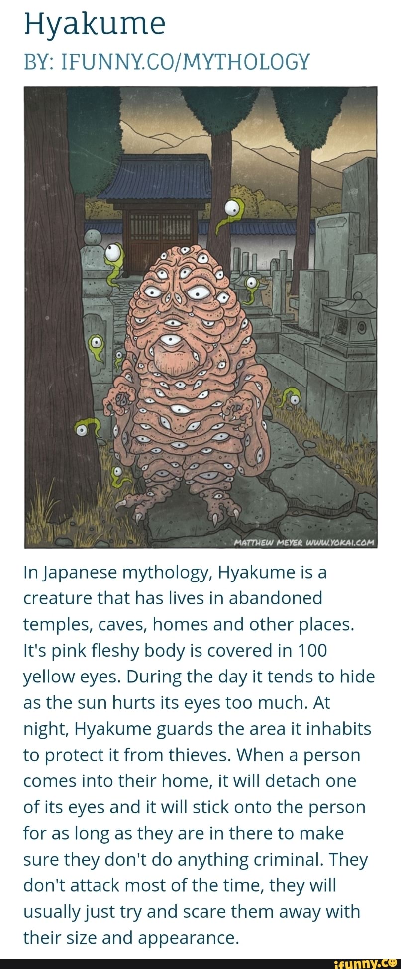Hyakume BY: IFUNNY.CO/MYTHOLOGY MATTHEW MEYER WUJW.YOKAI.COM In ...