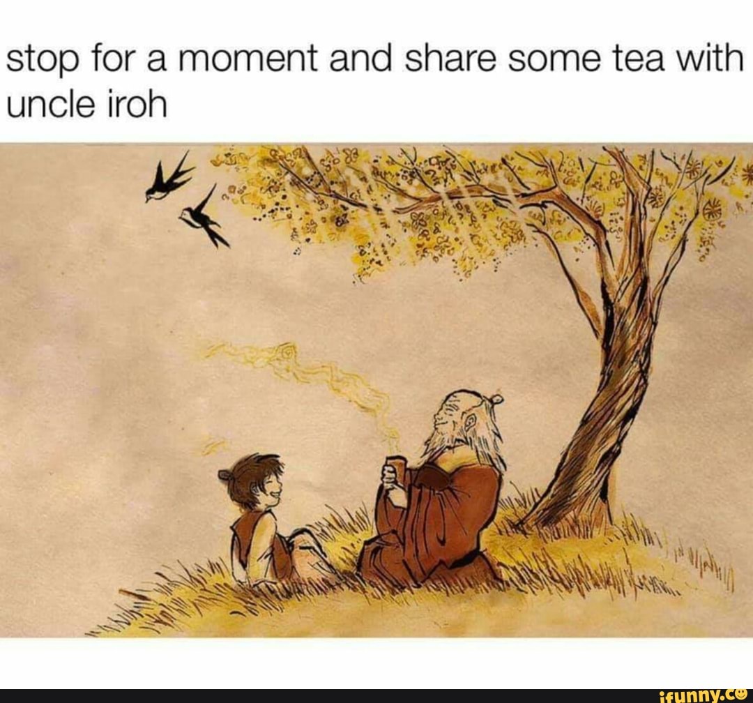 Stop for a moment and share some tea with uncle iroh - iFunny