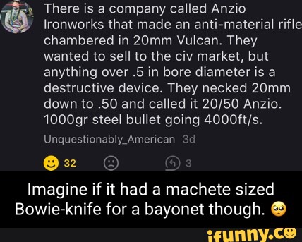 " There is a company called Anzio Ironworks that made an anti-material ...