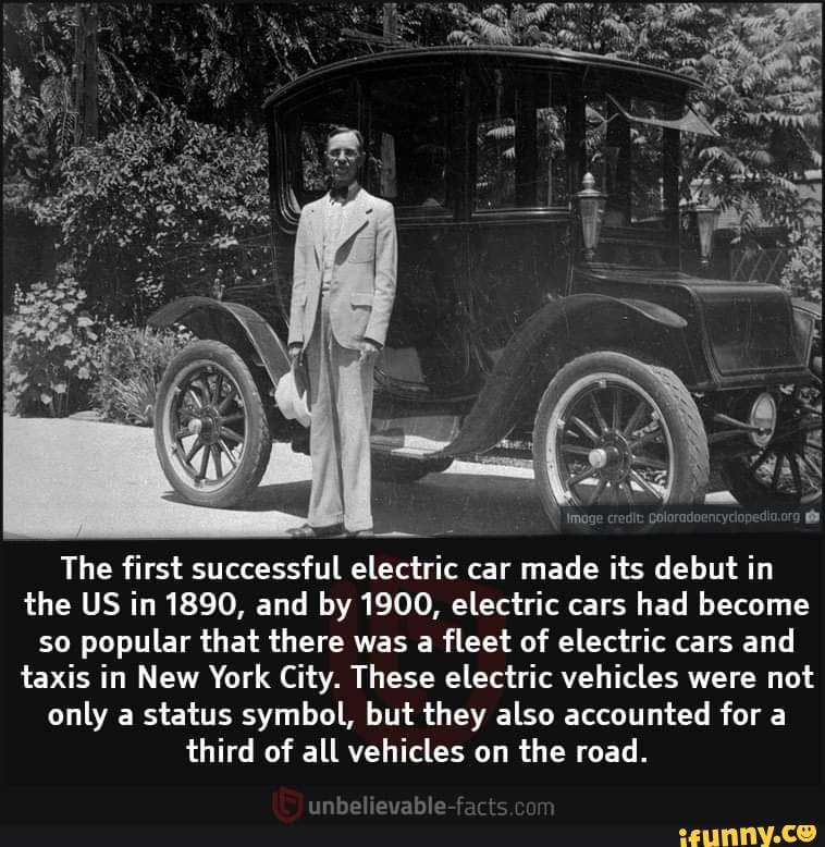 The first successful electric car made its debut in the US in 1890, and ...
