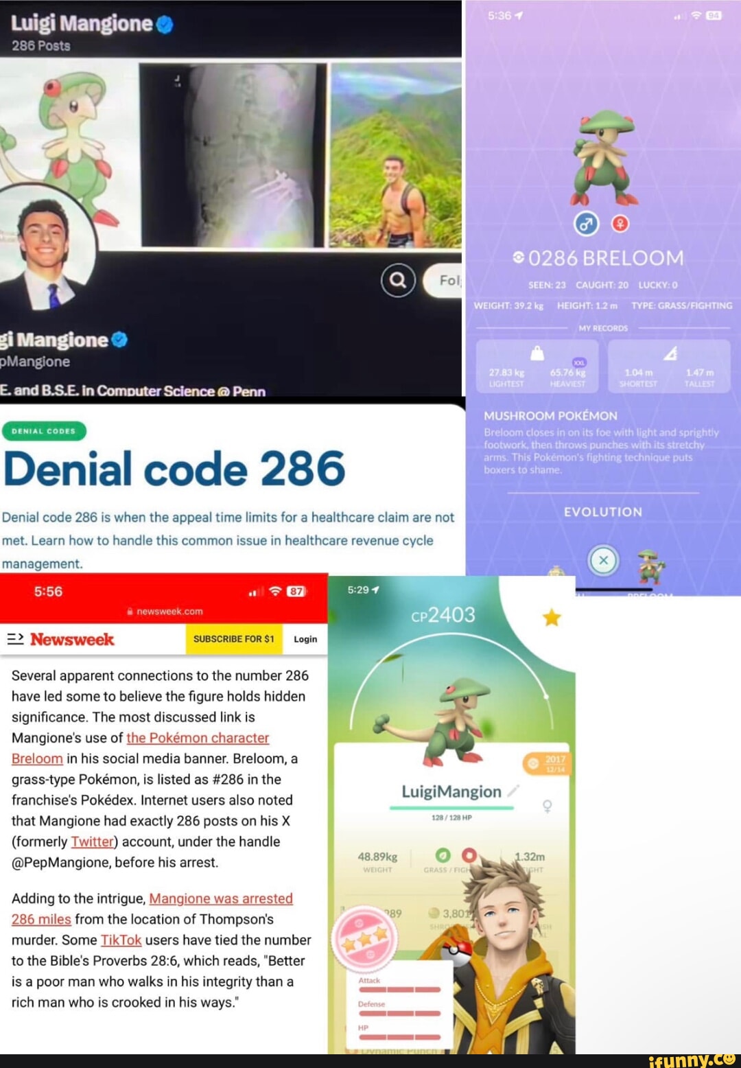 Luigi Mangione 286 Posts Mangione Mangione and B.S.E. in Computer ...