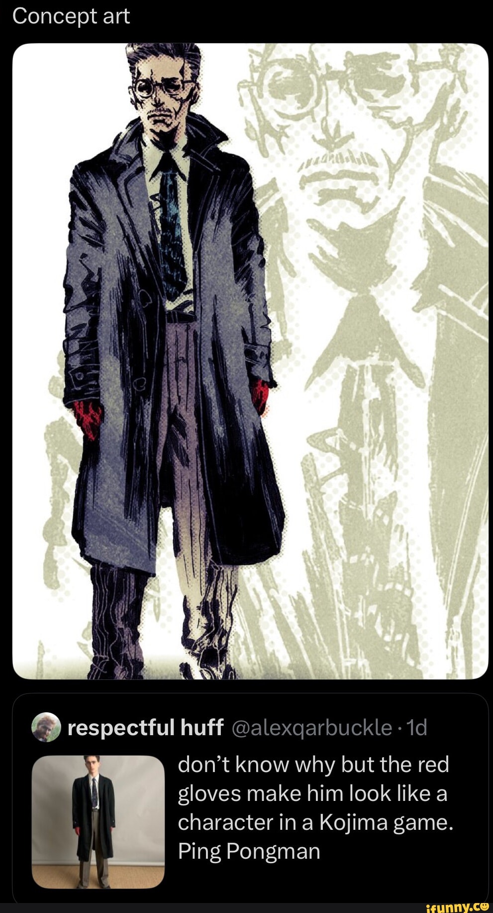 Concept art respectful huff don't know why but the red gloves make him ...