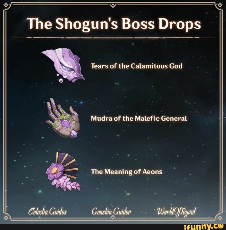 The Shogun's Boss Drops Tears of the Calamitous God Mudra of the ...