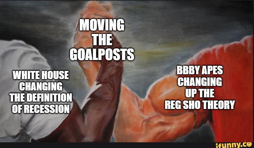 MOVING THE GOALPOSTS WHITE HOUSE BBBY APES CHANGING THE DEFINITION fa ...