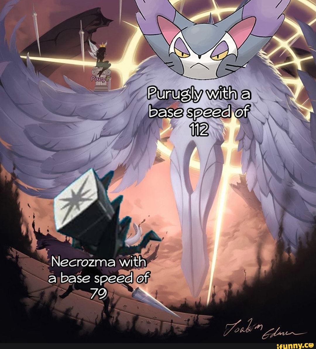 At Purugly with a pase speed of hey Necrozma with a base speed of 79 ...