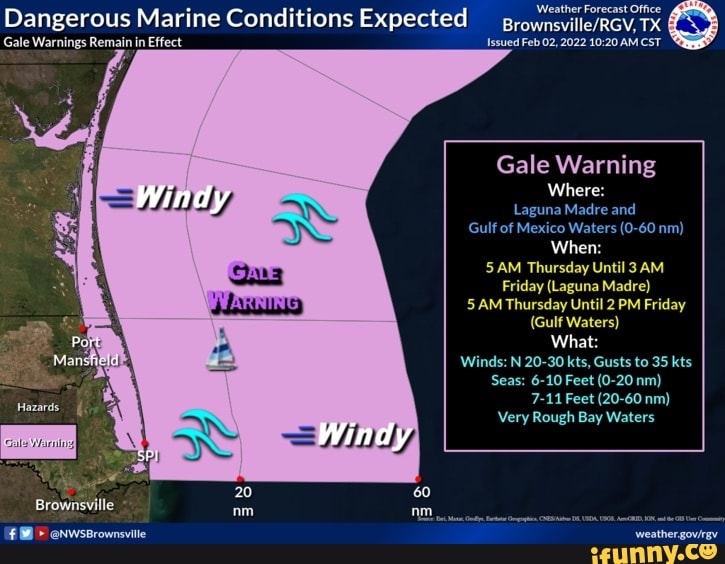 Weather Forecast Office Dangerous Marine Conditions Expected Bis TX ...