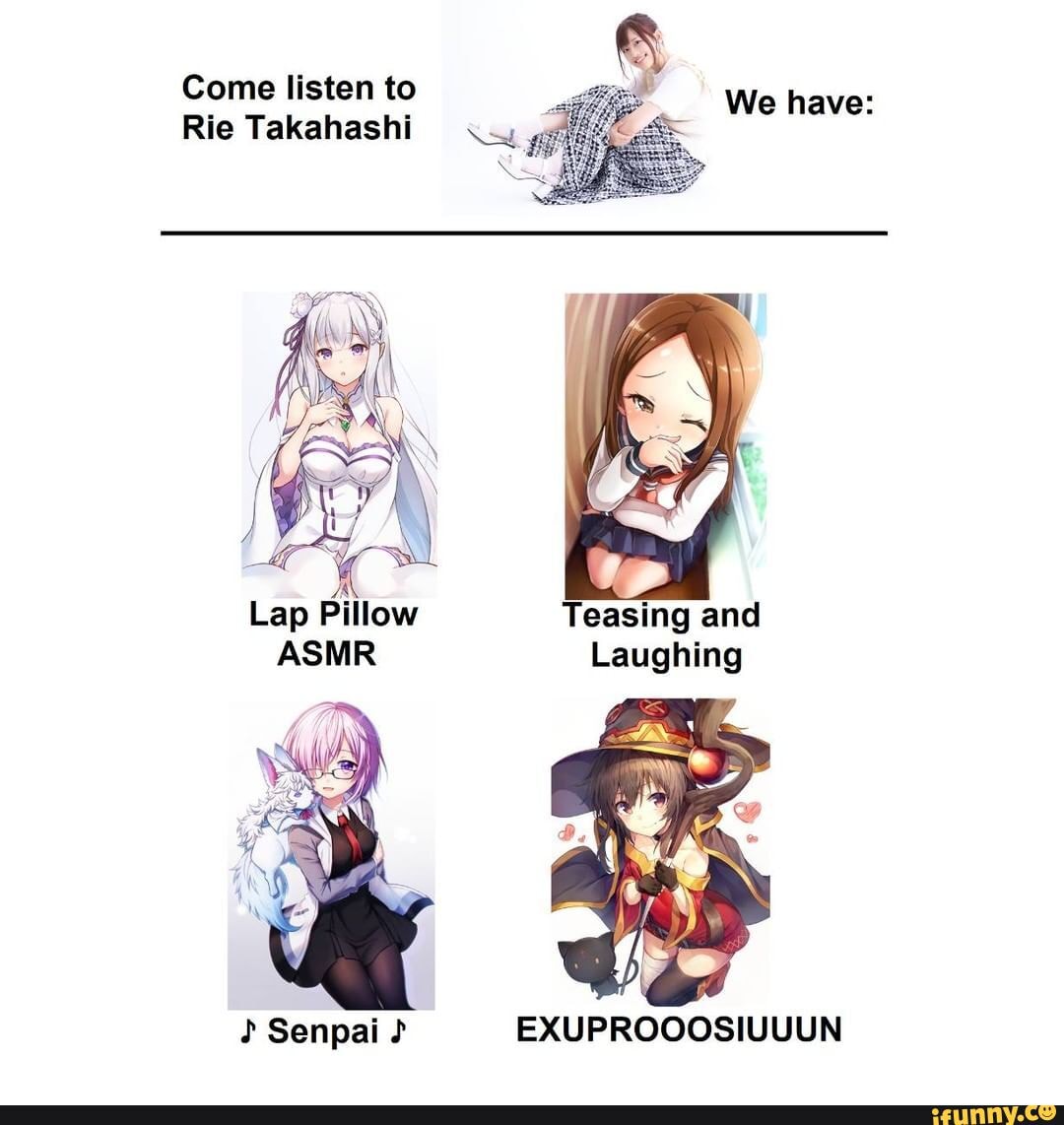 Come listen to Rie Takahashi SS Lap Pillow Teasing and ASMR Laughing ...