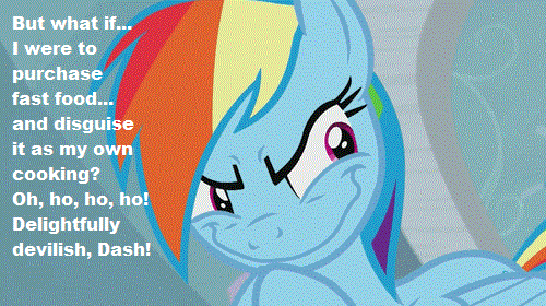 But what if... were to purchase fast food... and disguise it as my own ...