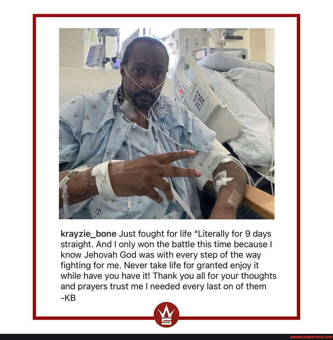 #KrayzieBone gives an update from the hospital. We wish him a speedy ...