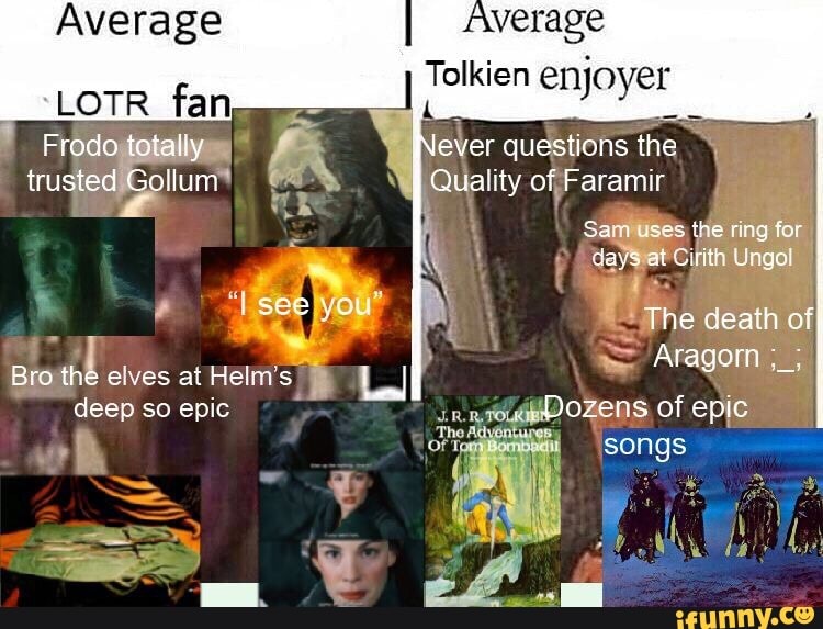 Average Tolkien enjoyer LOTR fan, Frod trusted ever questions the ...