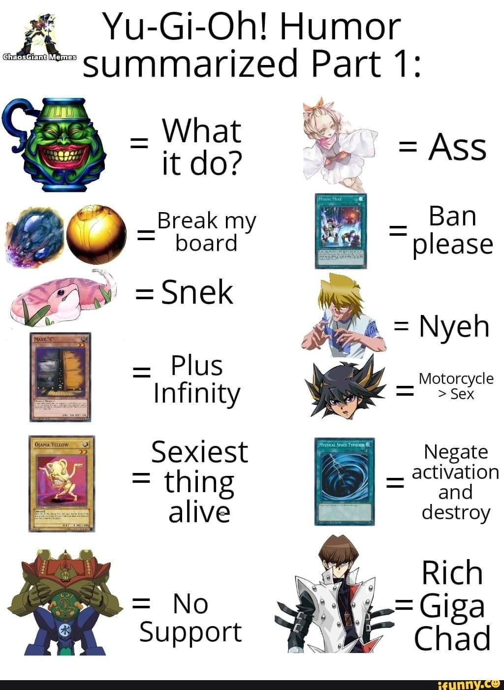 Yu-Gi-Oh! Humor Summarized Part 1: What it do? = ASS _Break my Ban ...