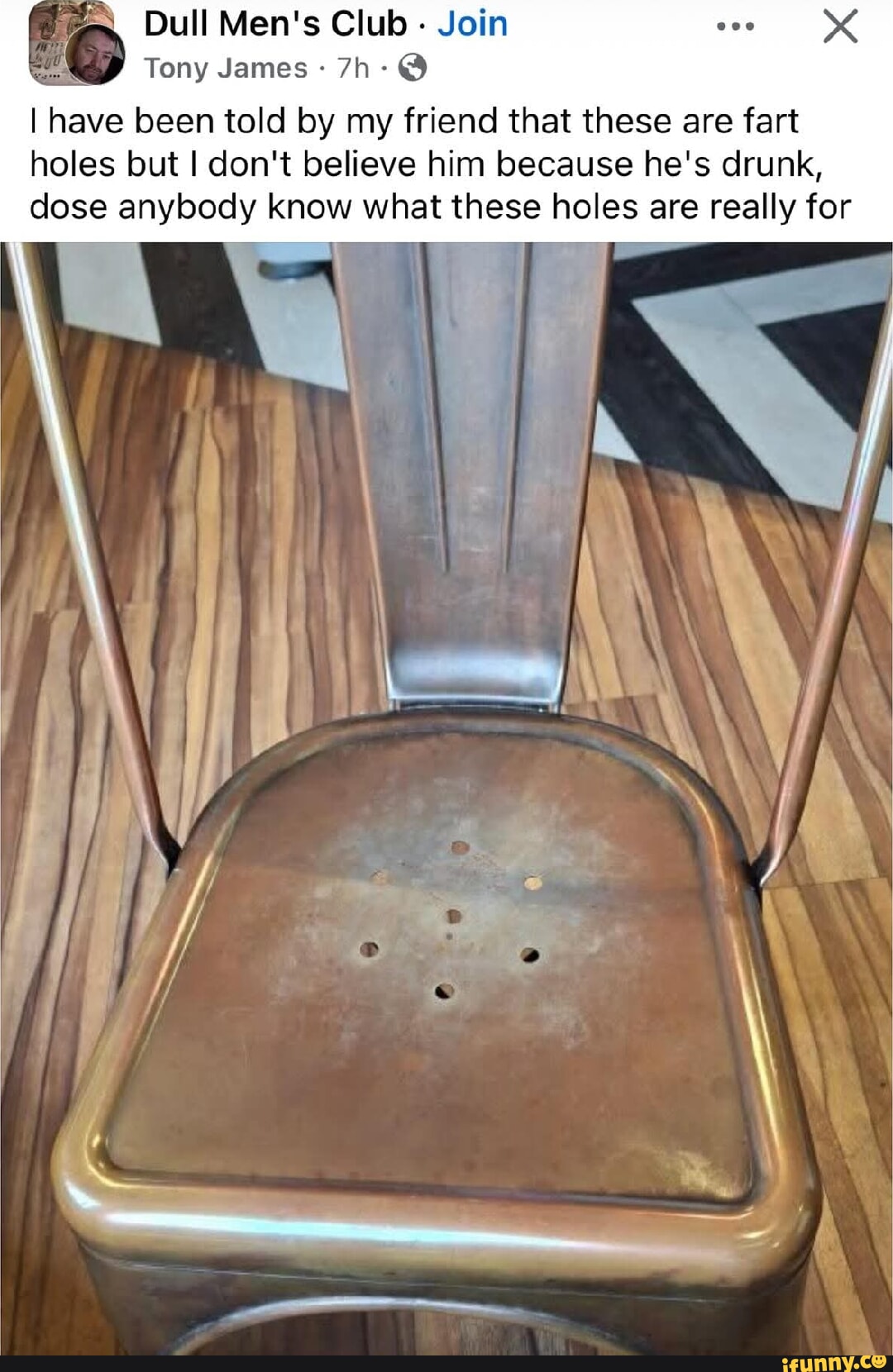 Dull Men's Club Join Tony James I have been told by my friend that ...