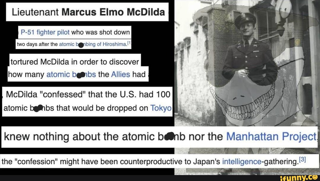 Lieutenant Marcus Elmo McDilda P-51 fighter pilot who was shot down two ...