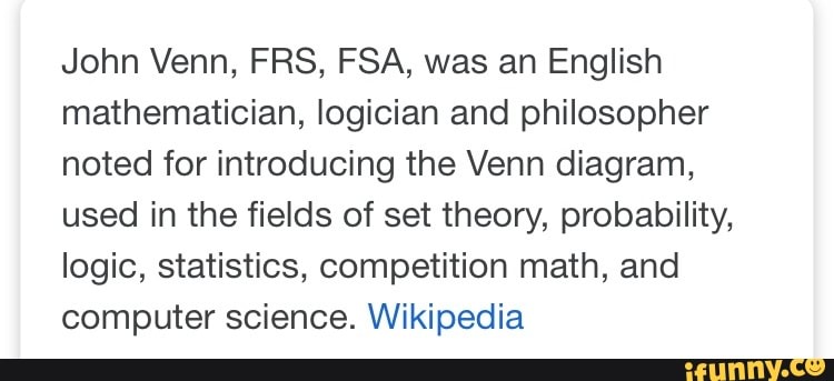 John Venn, FRS, FSA, was an English mathematician, logician and ...
