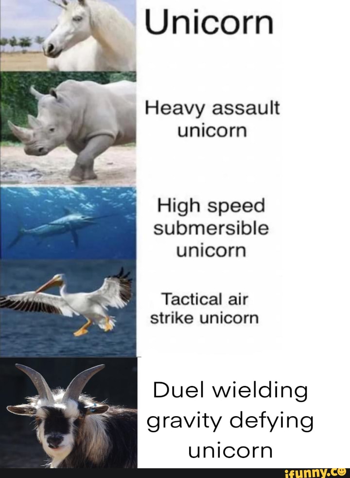 Unicorn Heavy assault unicorn High speed submersible unicorn Tactical ...
