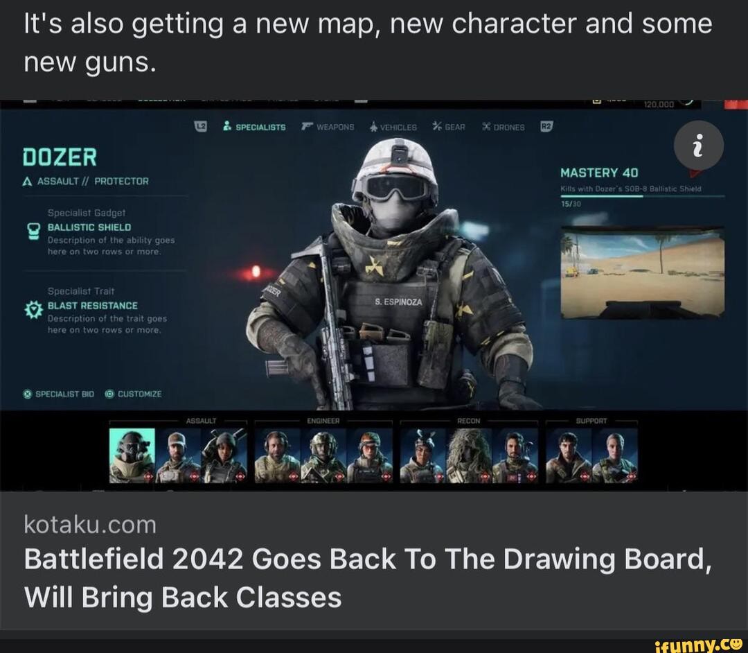It's also getting a new map, new character and some new guns. DOZER A ...