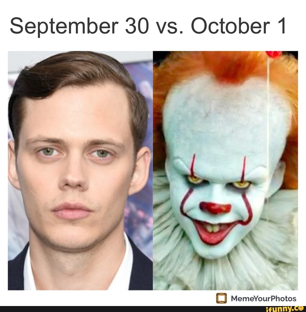 #memes #it #halloween #funny #pennywise - September 30 vs. October - iFunny