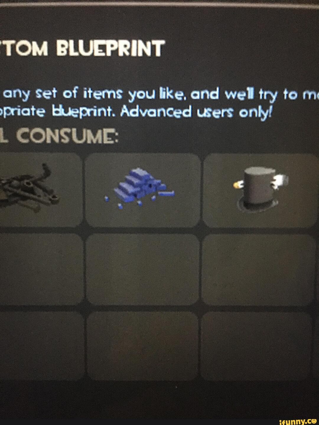 TOM BLUEPRINT any Set of items you like, and well try to Priate ...