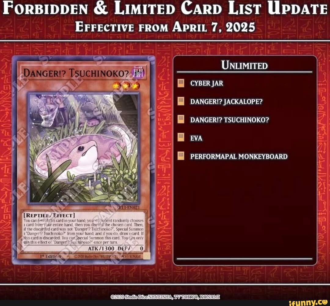 FORBIDDEN & LIMITED Carp List UPDATE EFFECTIVE FROM APRIL 7, 2025 UNLIMITED CYBER JAR DANGER ...