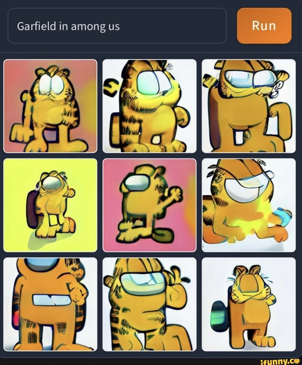 Garfield in among us Run - iFunny